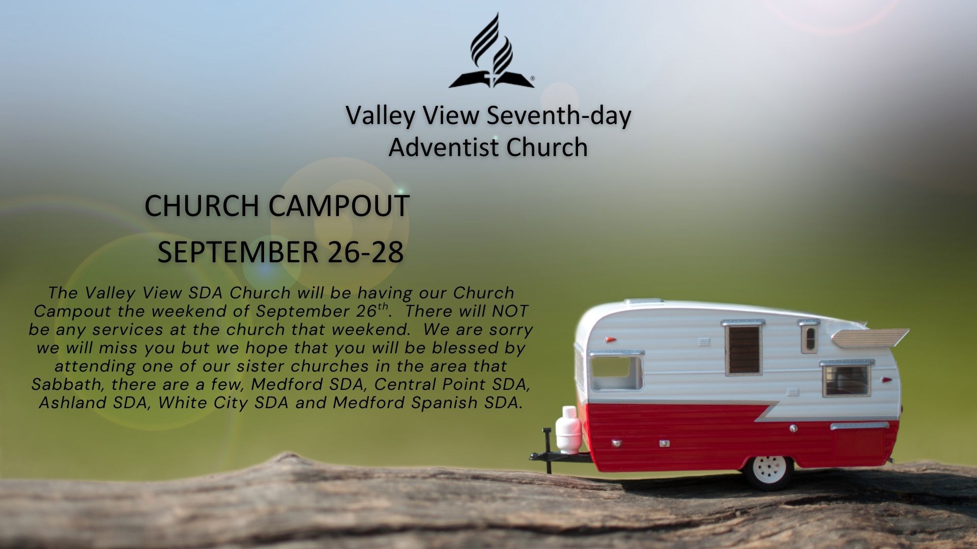 Valley View - Announcement: VALLEY VIEW CHURCH CAMPOUT